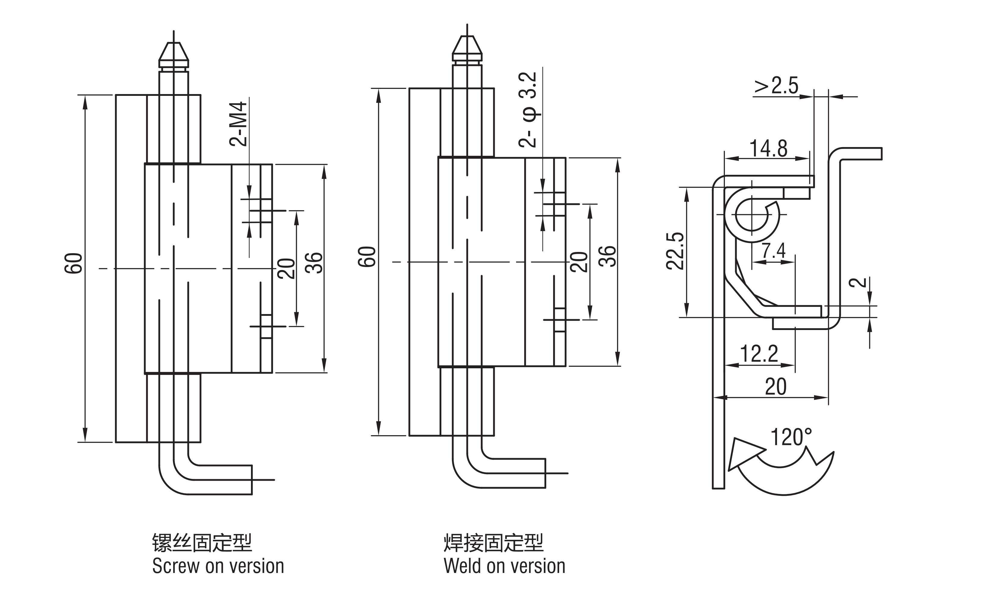 Concealed Hinge 2406 Series