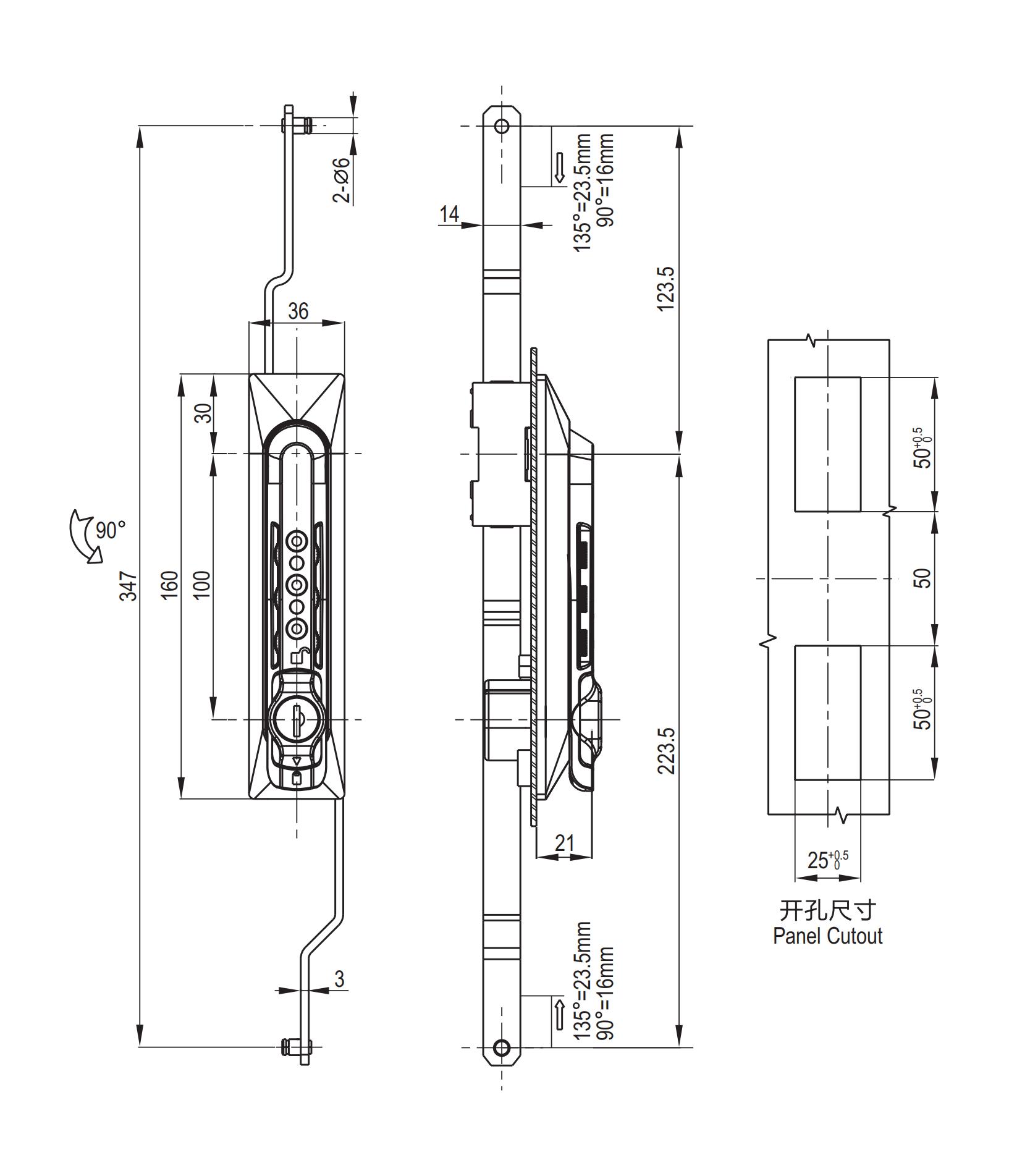 Rod Control Swinghandle 1114 Rod Control Type Series