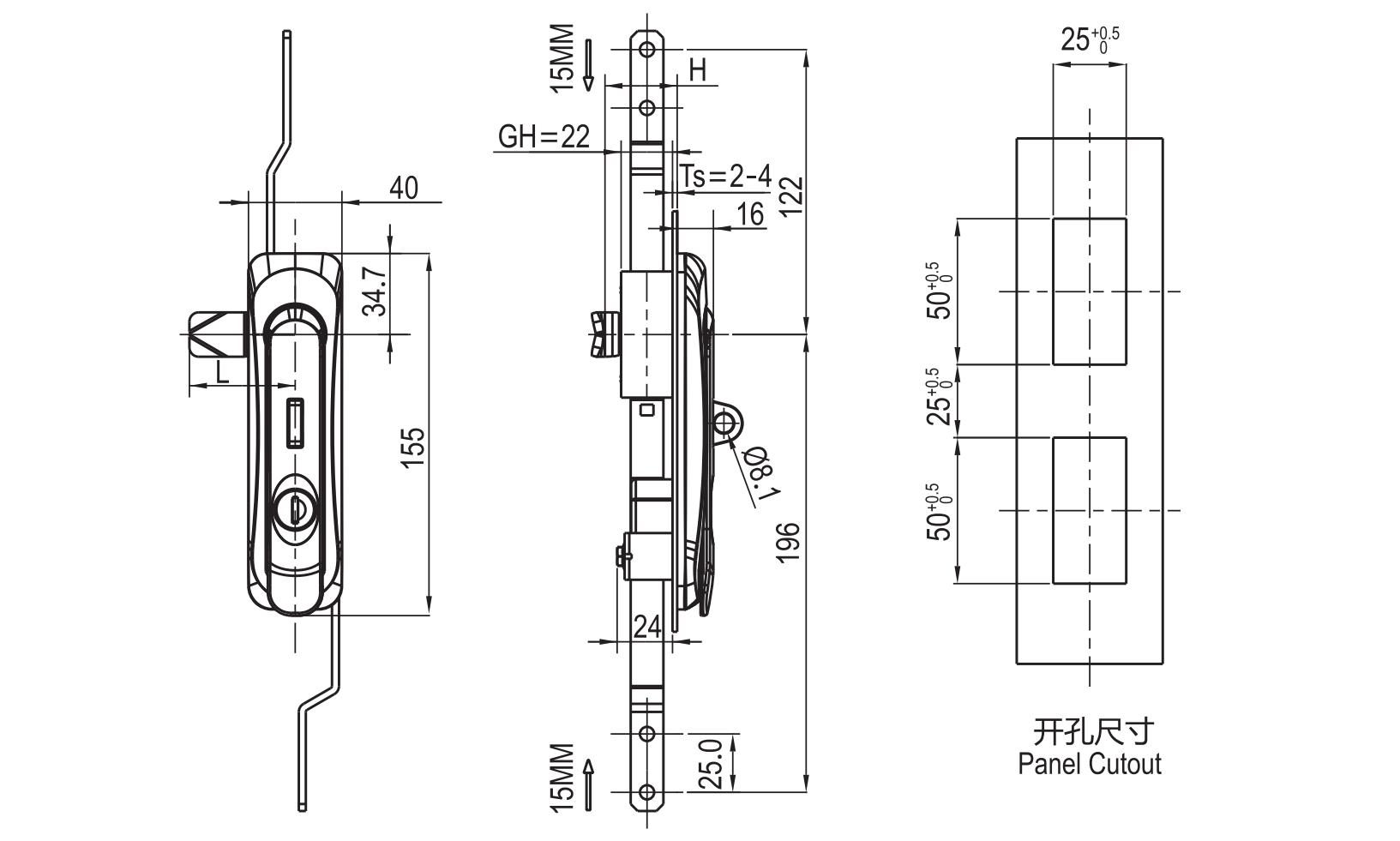 Rod Control Swinghandle 1129 Rod Control Type Series