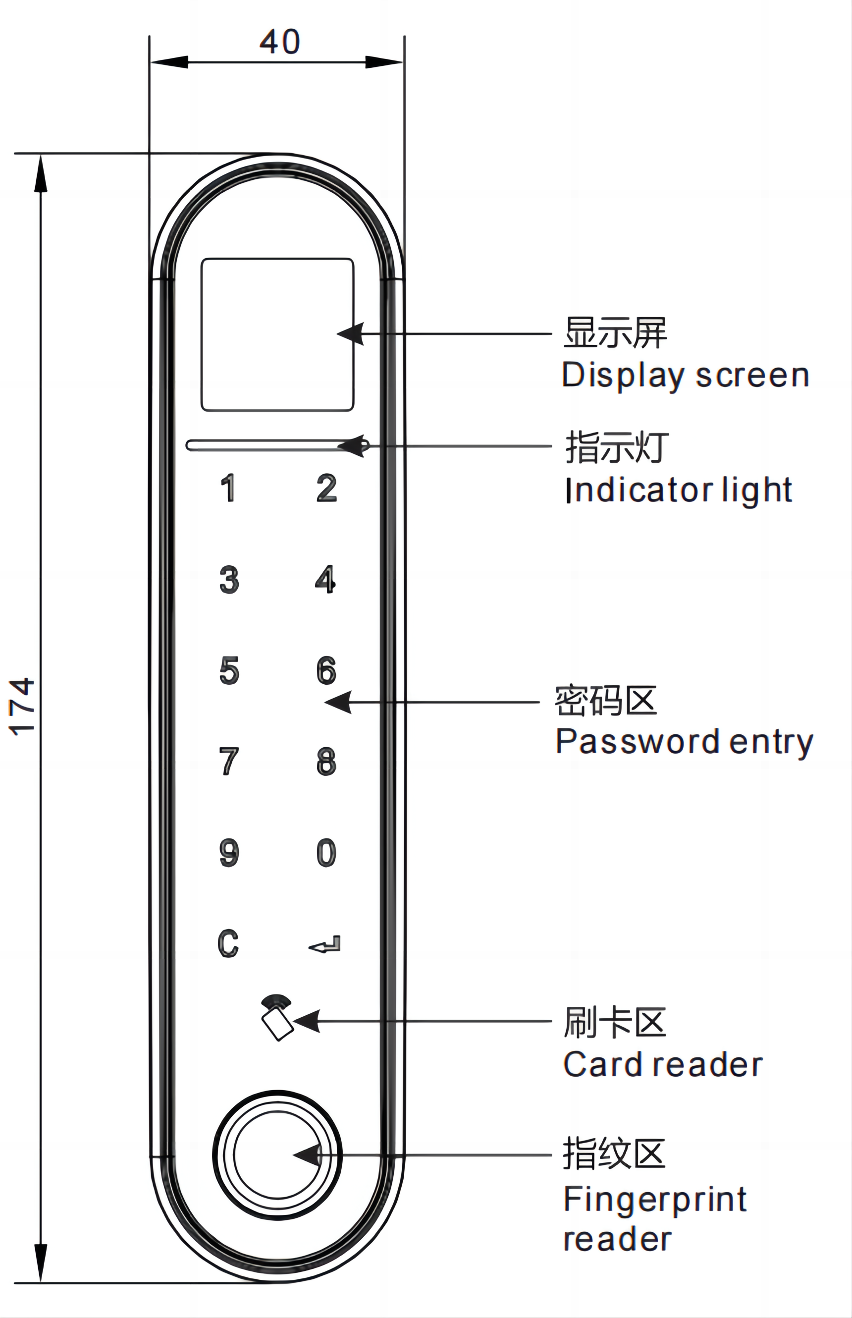 1509 series Electronic Swinghandle